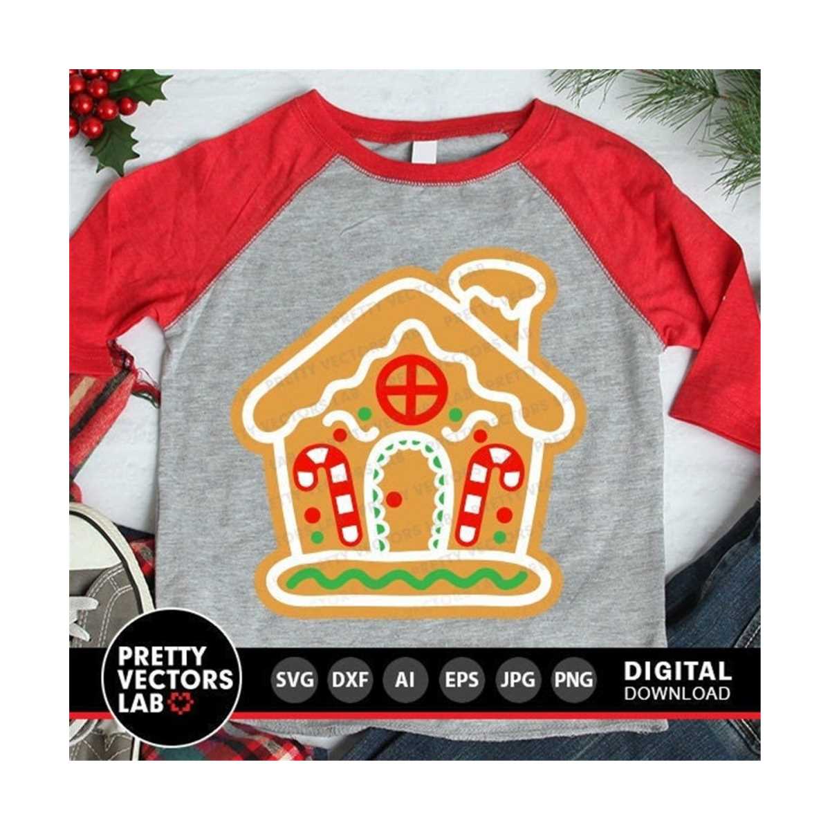 Gingerbread House Svg, Christmas Svg, Dxf, Eps, Png, Ginger | Inspire ...