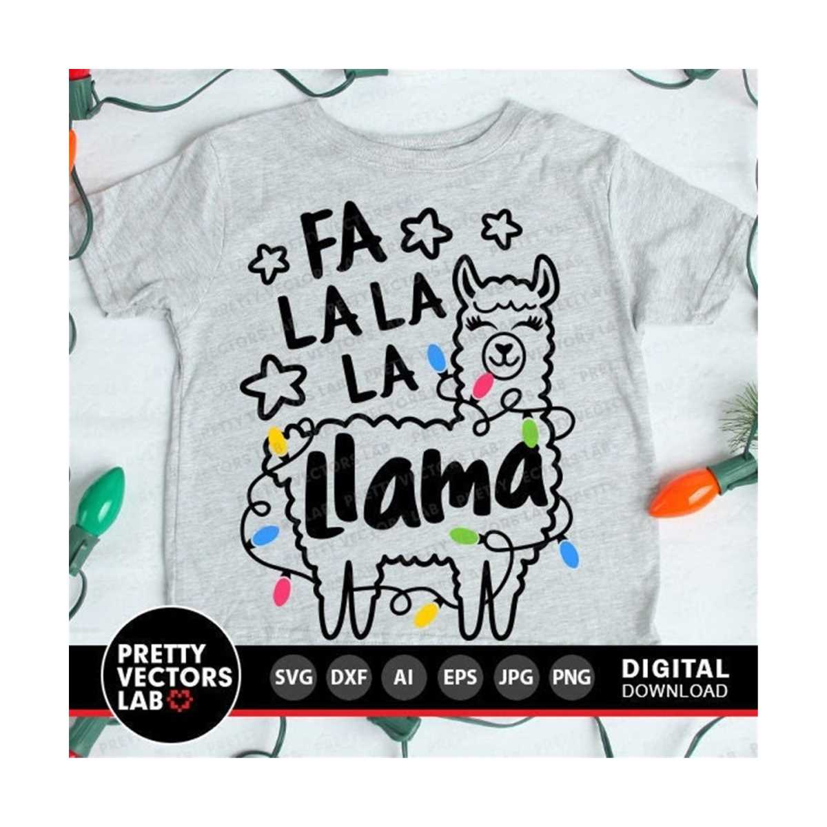 Christmas Svg, Fa La Llama Svg, Funny Kids Svg, Dxf, Eps, Pn - Inspire ...