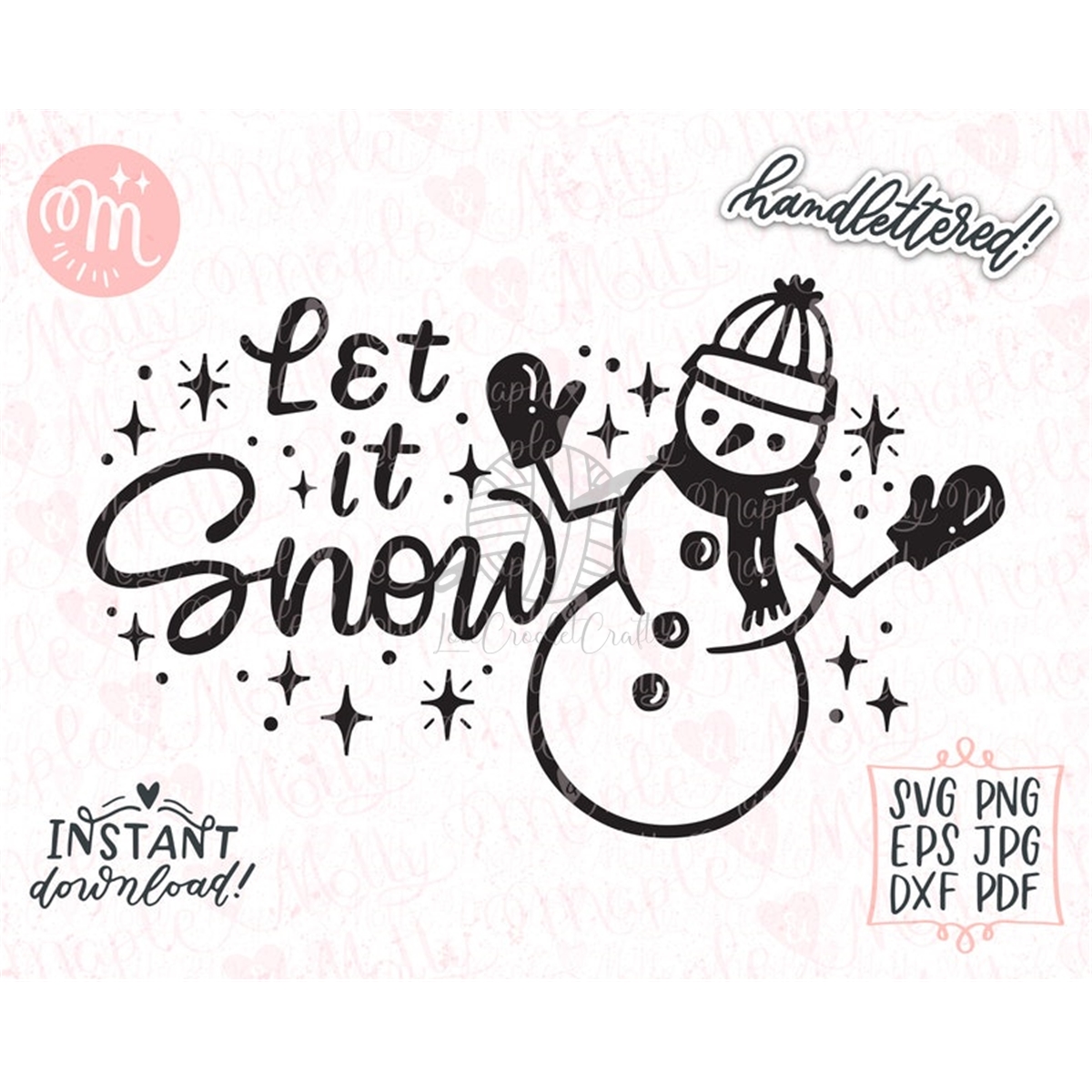 Christmas Svg | Let It Snow Svg | Snowflake Svg | Snowman Sv - Inspire ...