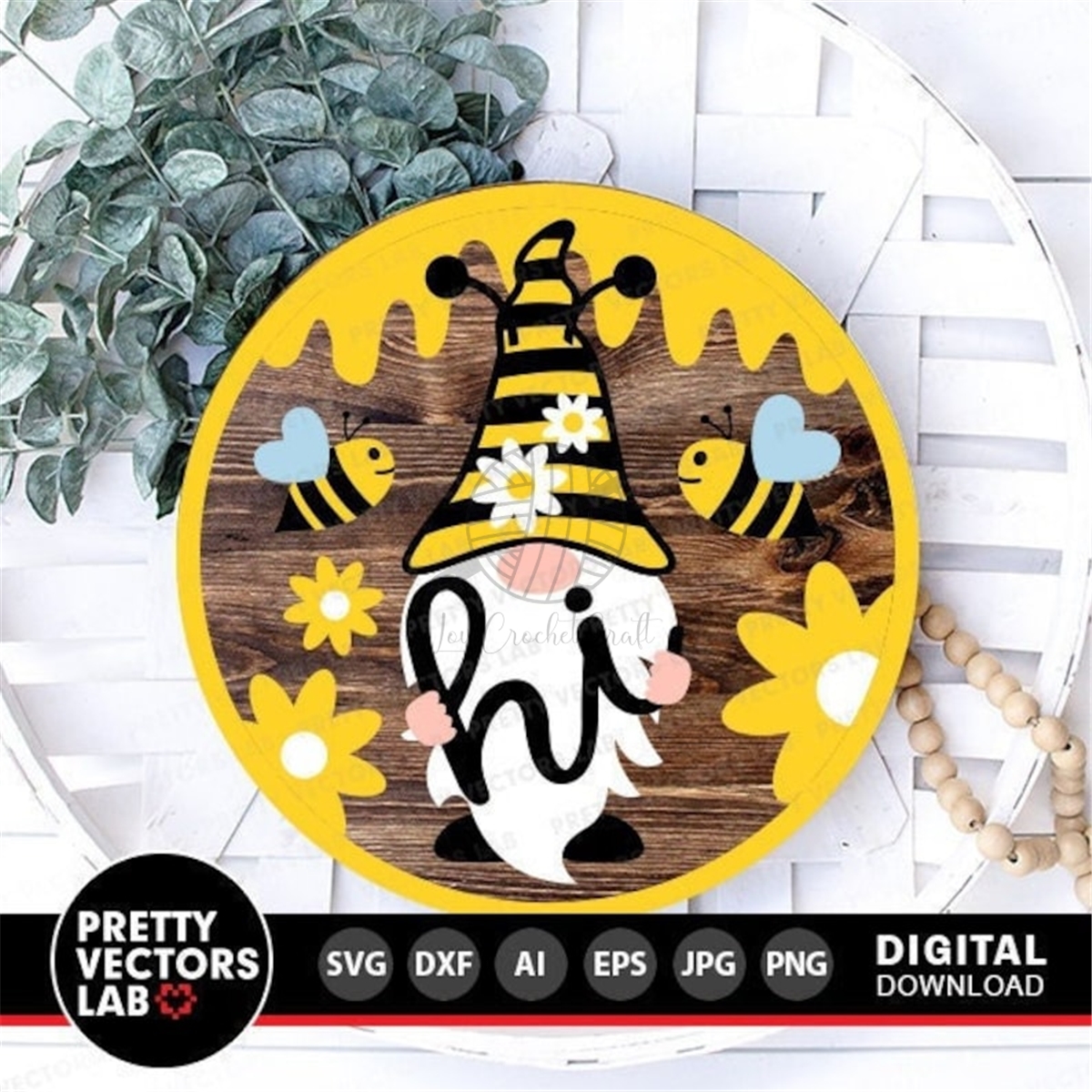 Bee Gnome Svg, Spring Gnome Cut File, Summer Svg Dxf Eps Png | Inspire Uplift