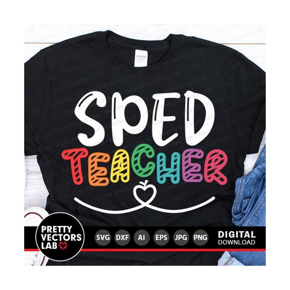 SPED Teacher Svg, Teacher Cut Files, Special Education Svg, - Inspire ...