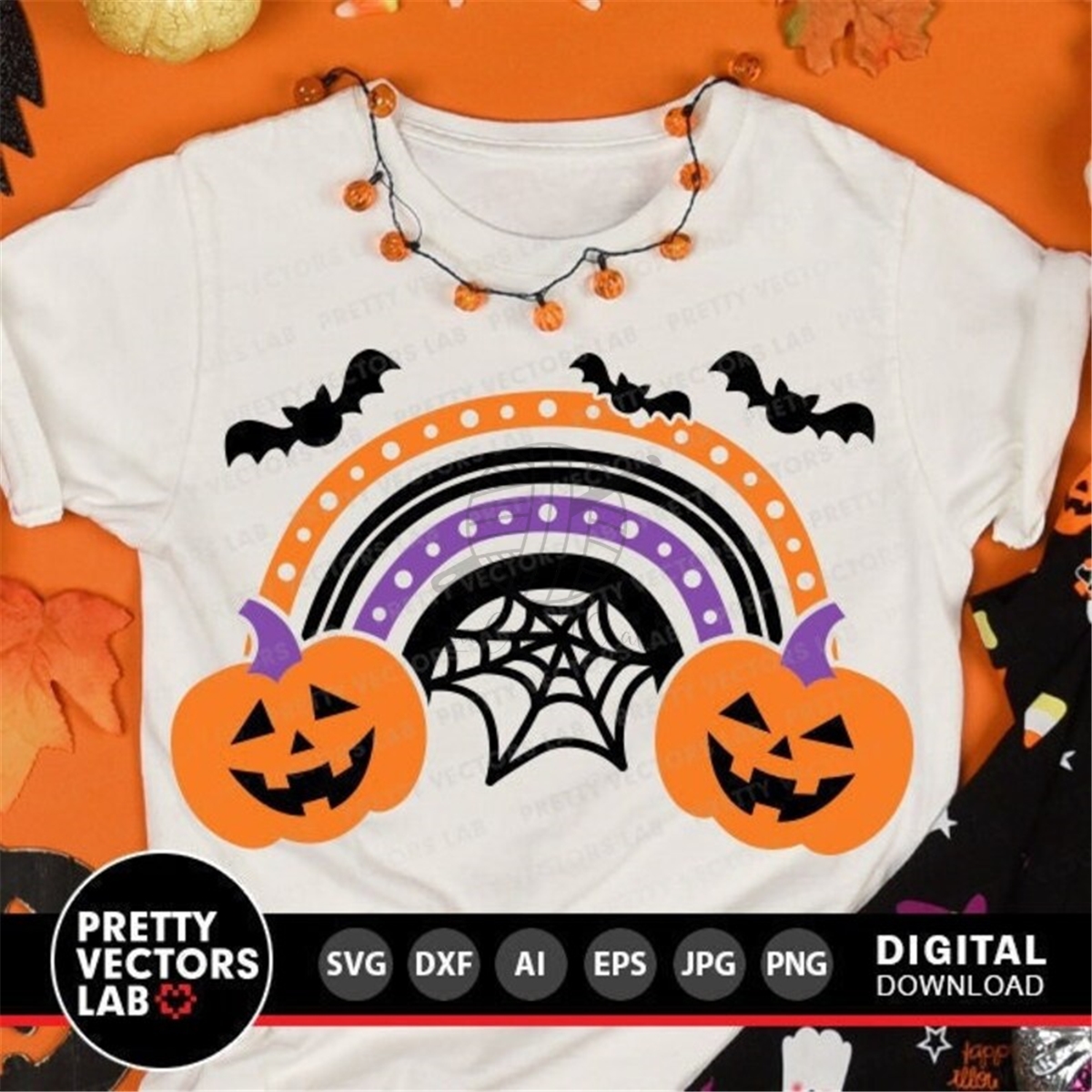 Halloween Svg, Halloween Rainbow Svg, Pumpkins Cut Files, Sp | Inspire ...