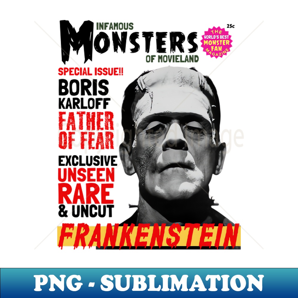 Vintage pulp horror magazine Boris Karloff Frankenstein - PN | Inspire ...