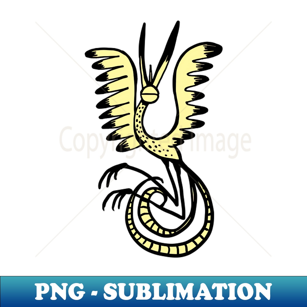 drawing yellow phoenix bird in leap - Aesthetic Sublimation - Inspire ...