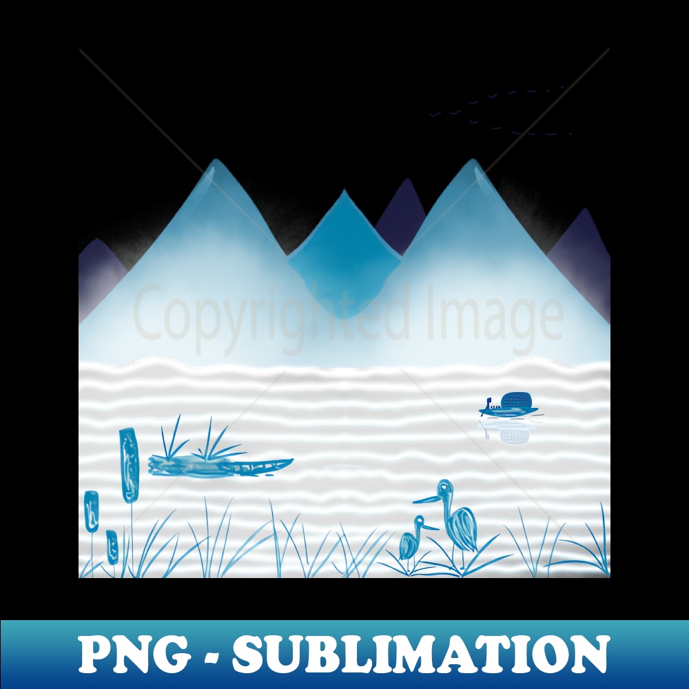 Lake camping with mountains boats and swans - Artistic Subli | Inspire ...