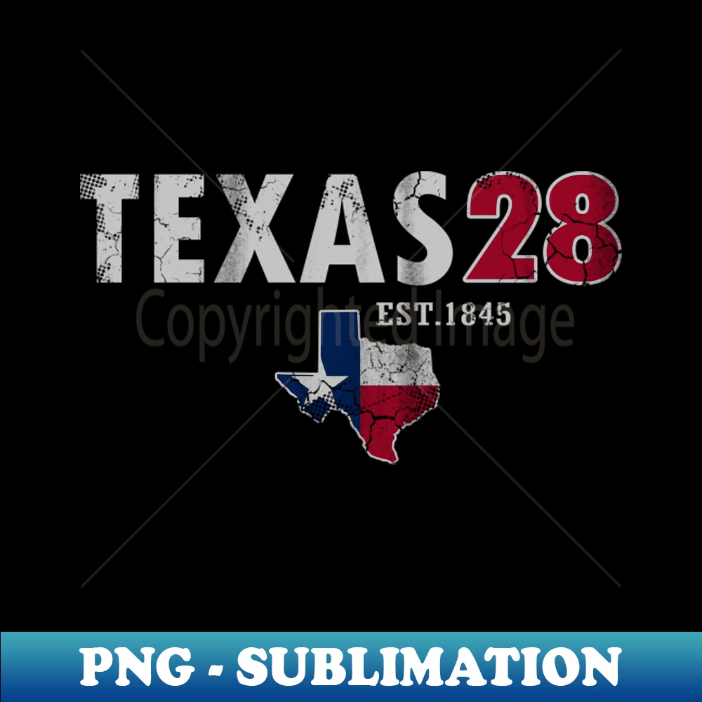 Texas 28th State 1845 Vintage Texan - PNG Transparent Digita | Inspire ...