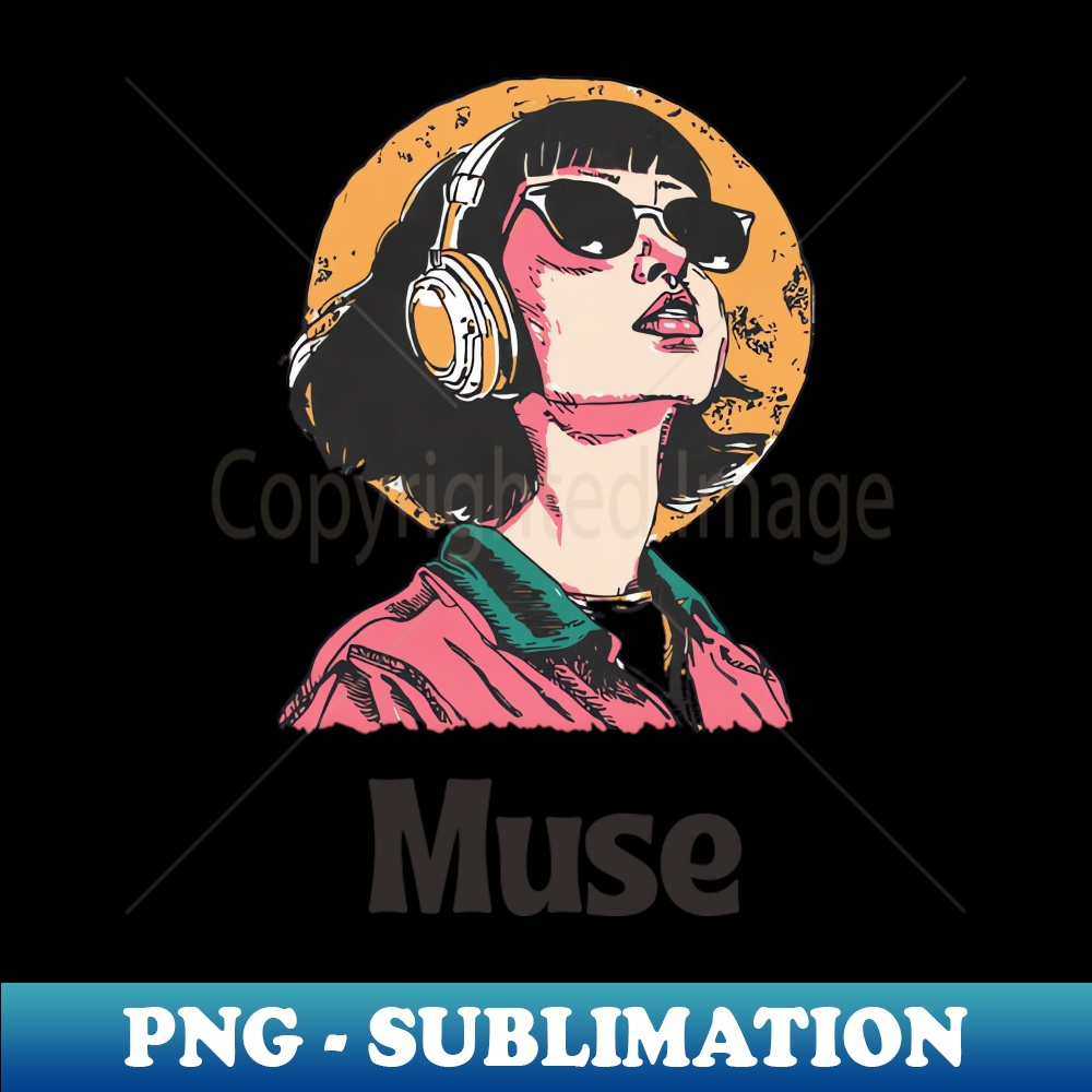 Women Listening To Muse - PNG Transparent Sublimation File - - Inspire ...
