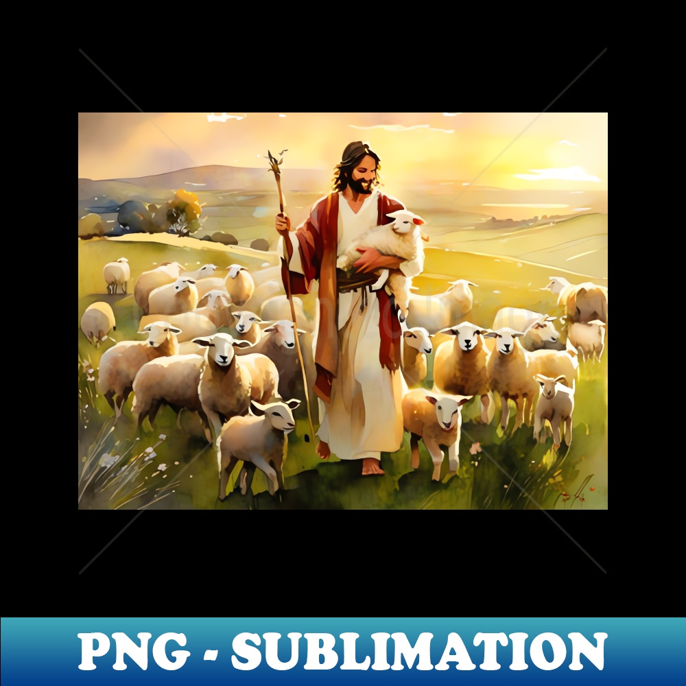 Jesus The Good Shepherd - Modern Sublimation PNG File - Unlo | Inspire ...