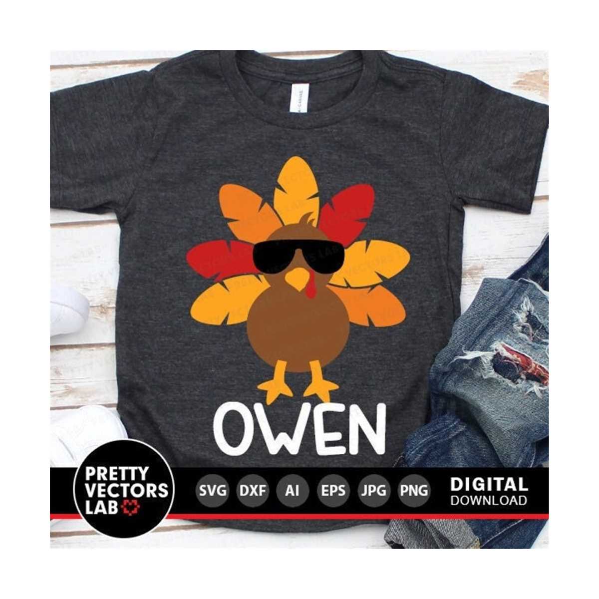 Cool Turkey Svg, Boy Thanksgiving Svg Dxf Eps Png, Cute Fall - Inspire ...