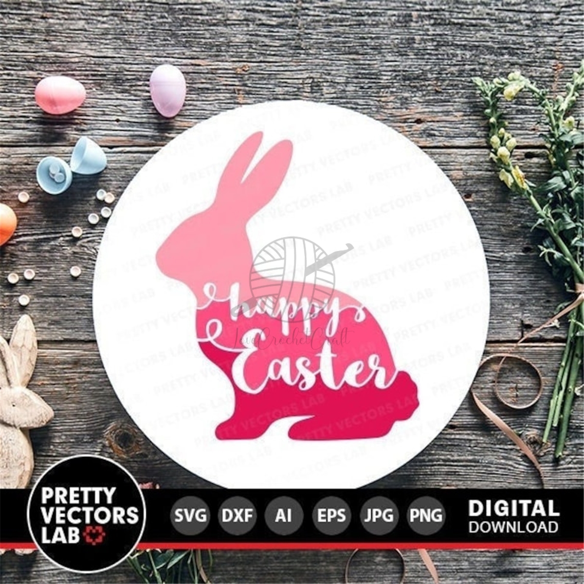 Happy Easter Svg, Bunny Svg, Easter Cut Files, Rabbit Svg Dx | Inspire Uplift