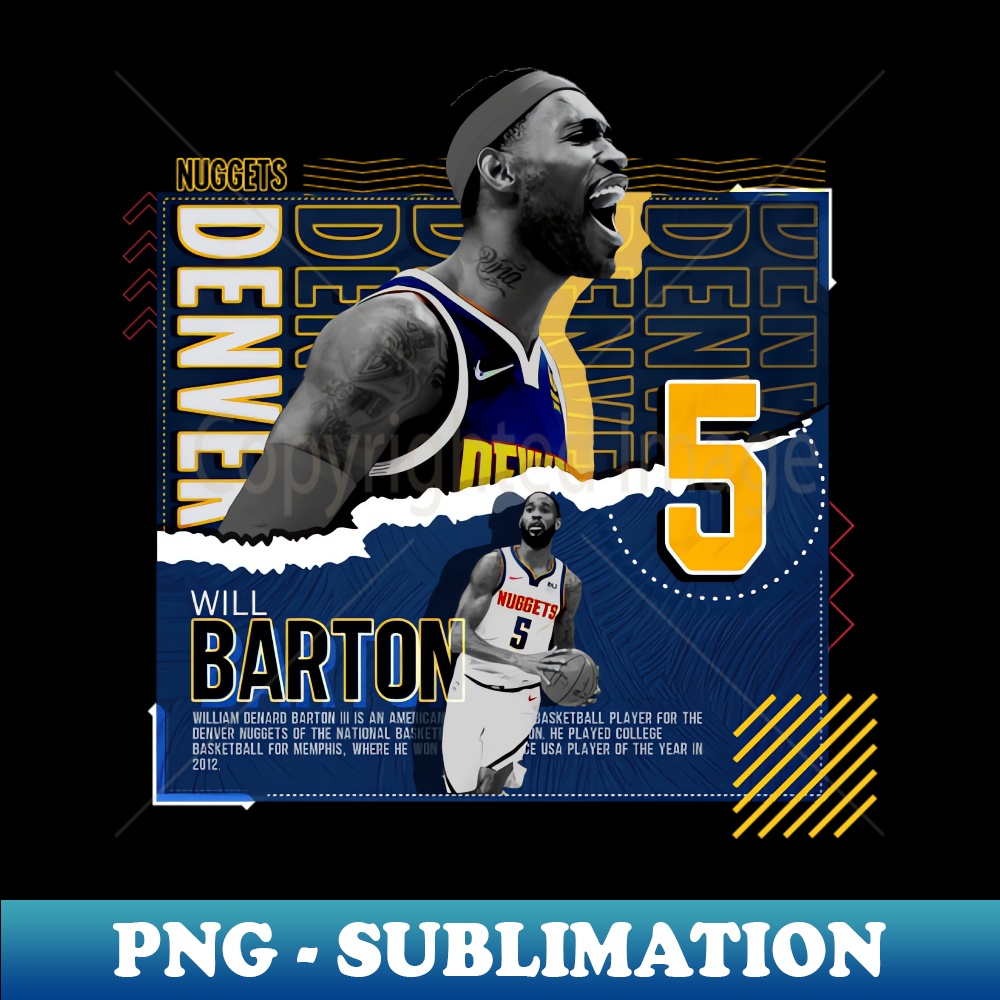Will Barton Basketball Paper Poster Nuggets - Sublimation-Re | Inspire ...