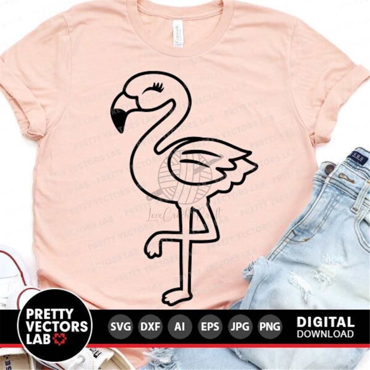 Flamingo Svg, Flamingo Outline Cut File, Summer Svg Dxf Eps | Inspire ...