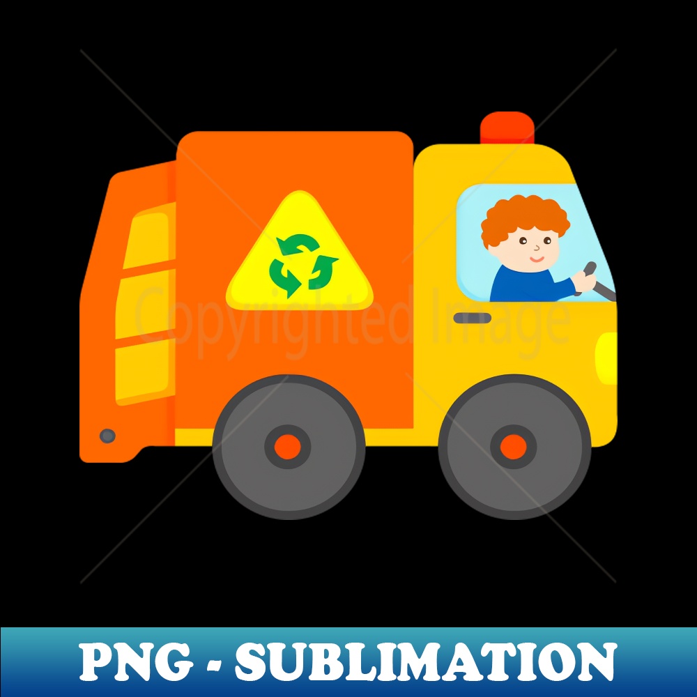 Trash Collector Garbage Truck Boy - Premium Sublimation Digi - Inspire ...