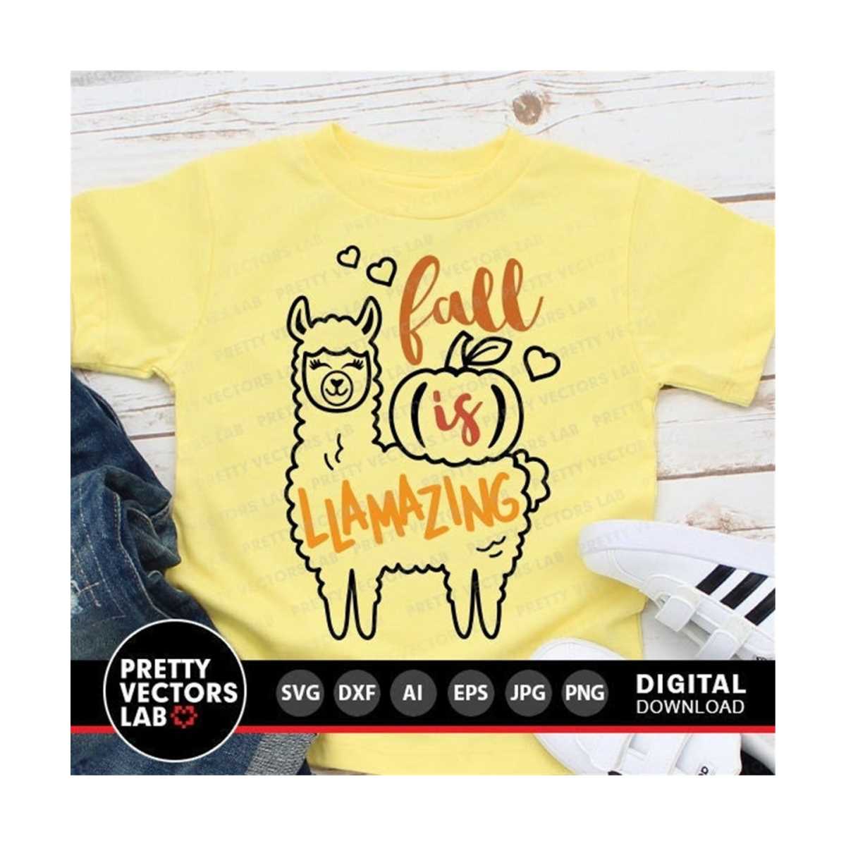 Fall is Llamazing Svg, Fall Llama Cut Files, Funny Quote Svg - Inspire ...