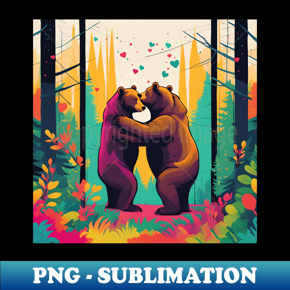 Bear Hug Season Print - High-Resolution PNG Sublimation File | Inspire ...