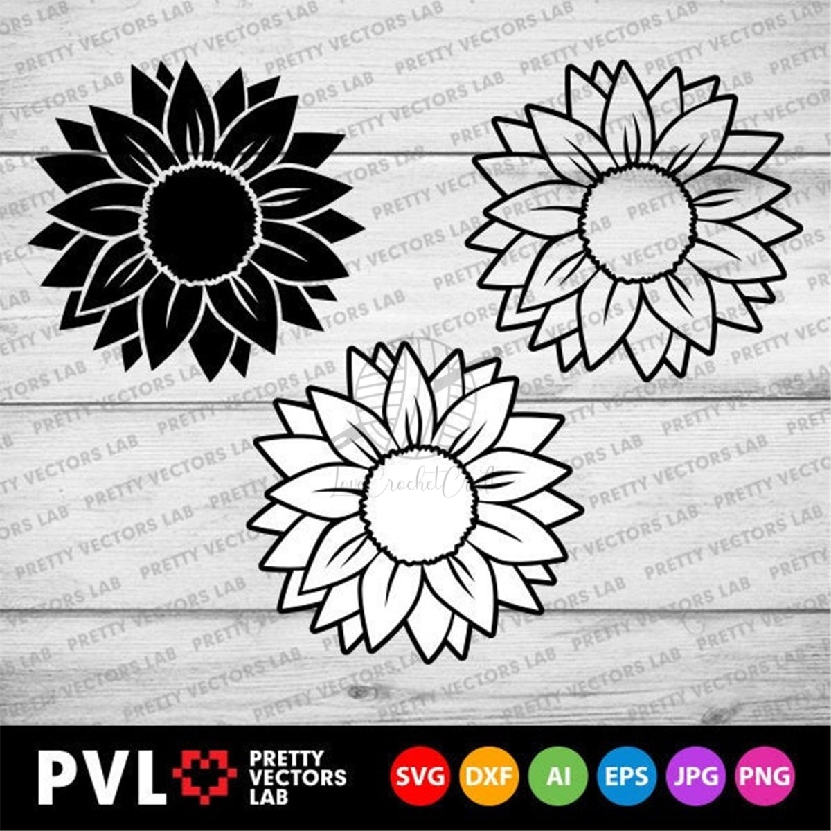 Sunflower Svg, Flower Svg, Sunflowers Cut Files, Sunflower B | Inspire ...