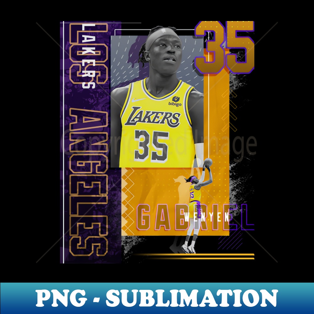 Wenyen Gabriel Basketball Paper Poster Lakers 2 - Artistic | Inspire Uplift