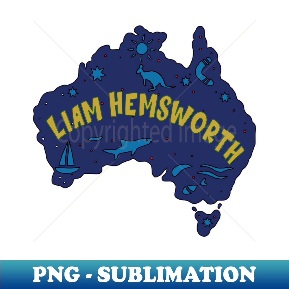AUSSIE MAP LIAM HEMSWORTH - Sublimation-Ready PNG File - Fas | Inspire ...