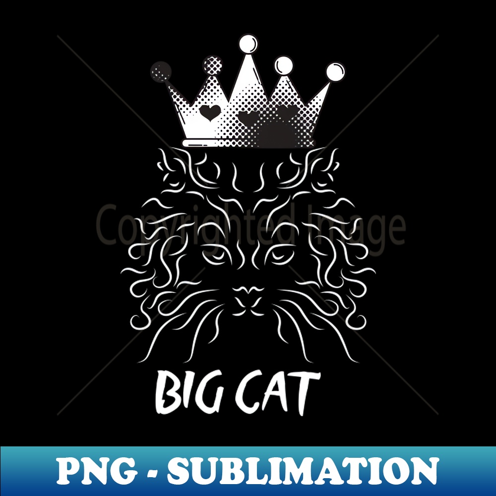 Big Cat - PNG Transparent Sublimation File - Vibrant and Eye | Inspire ...