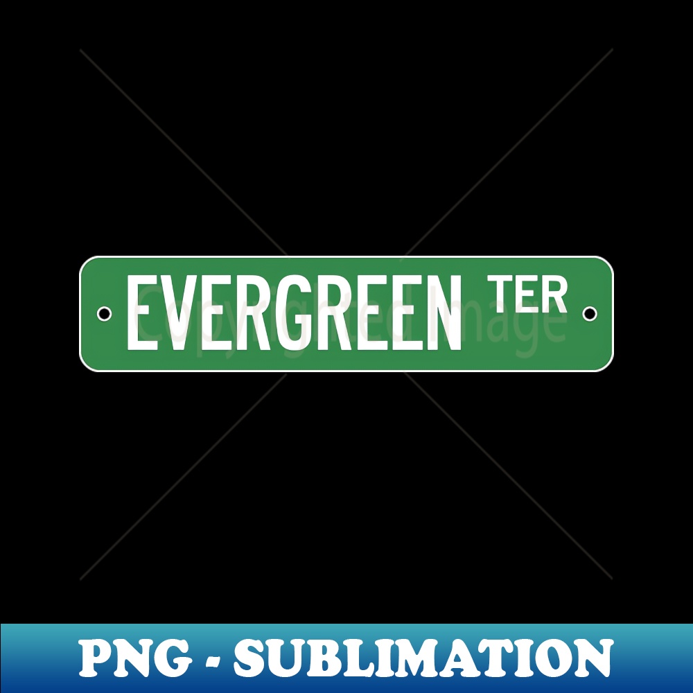 Evergreen Terrace Street Sign Simpsons - Artistic Sublimatio | Inspire ...