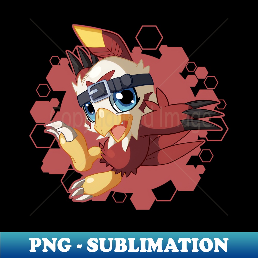 Hawkmon Chibi - PNG Transparent Sublimation Design - Unlock - Inspire ...