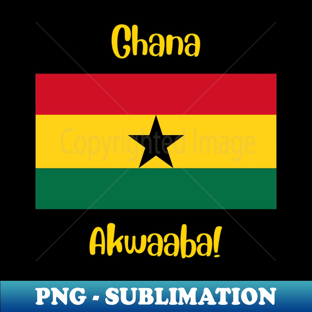 Ghana country flag with joyful local positive slang word Akw | Inspire ...