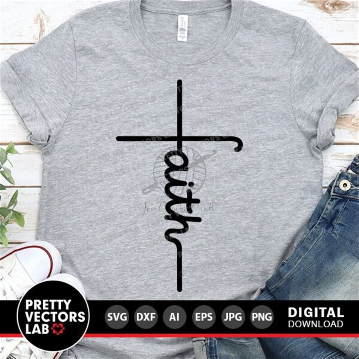 Faith Cross Svg, Jesus Cross Cut Files, Faith Svg Dxf Eps Pn | Inspire ...