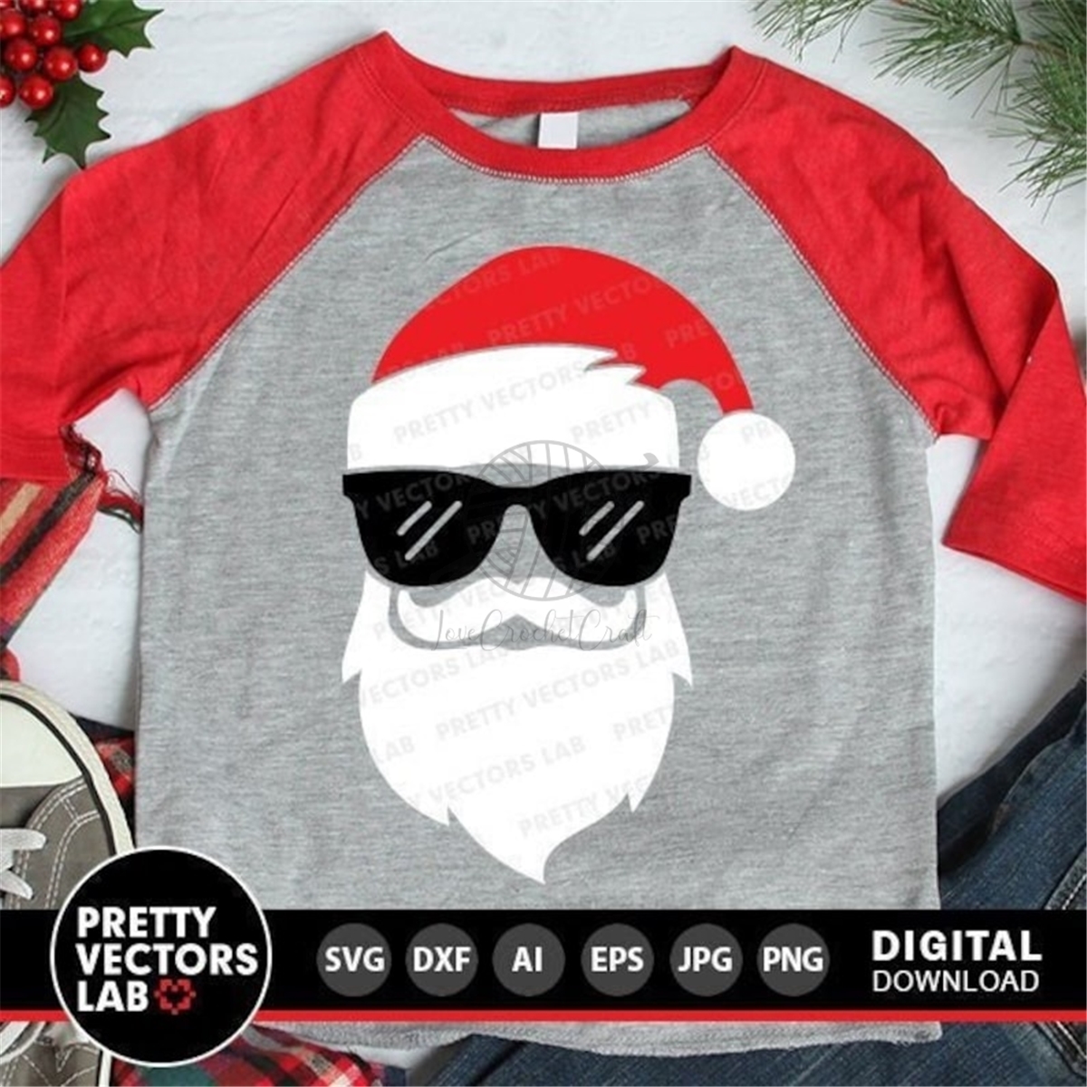 Santa Face Svg, Santa Svg, Christmas Cut Files, Funny Santa - Inspire ...