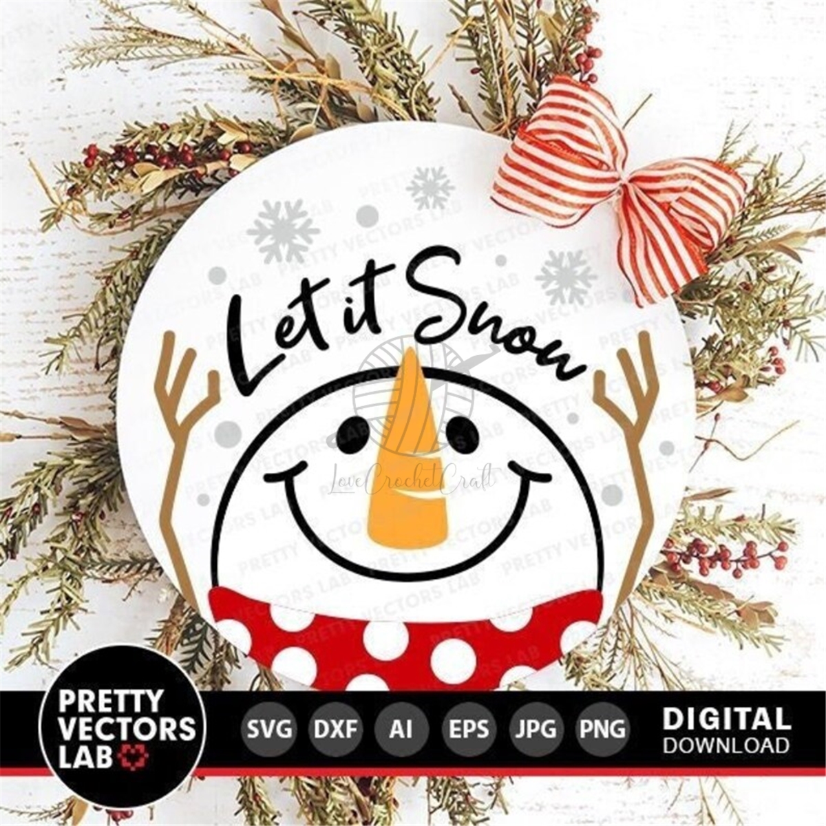 Winter Svg, Let It Snow Svg, Snowman Face Svg, Round Sign Sv | Inspire ...