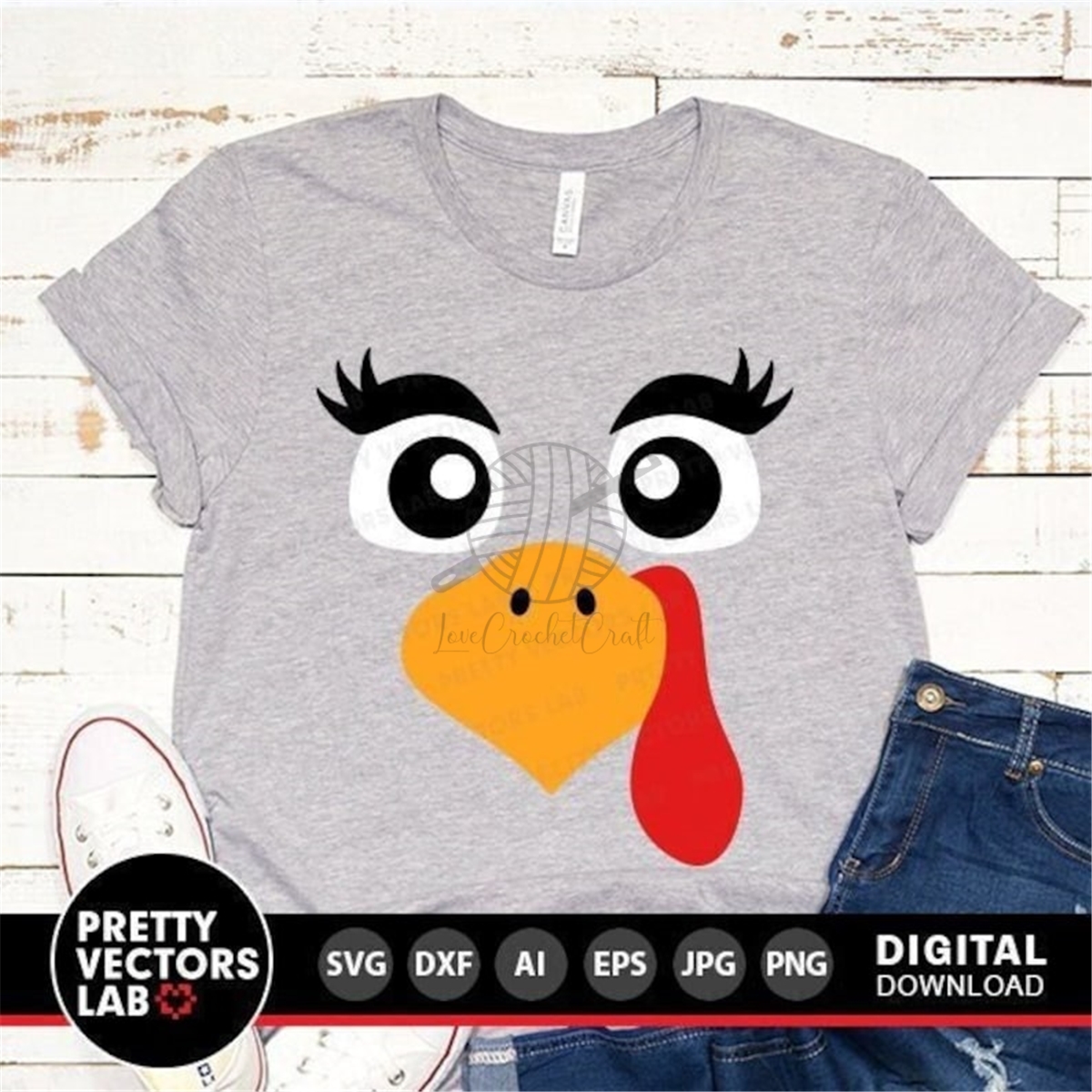 Girl Turkey Face Svg, Cute Turkey Svg, Thanksgiving Svg Dxf | Inspire ...