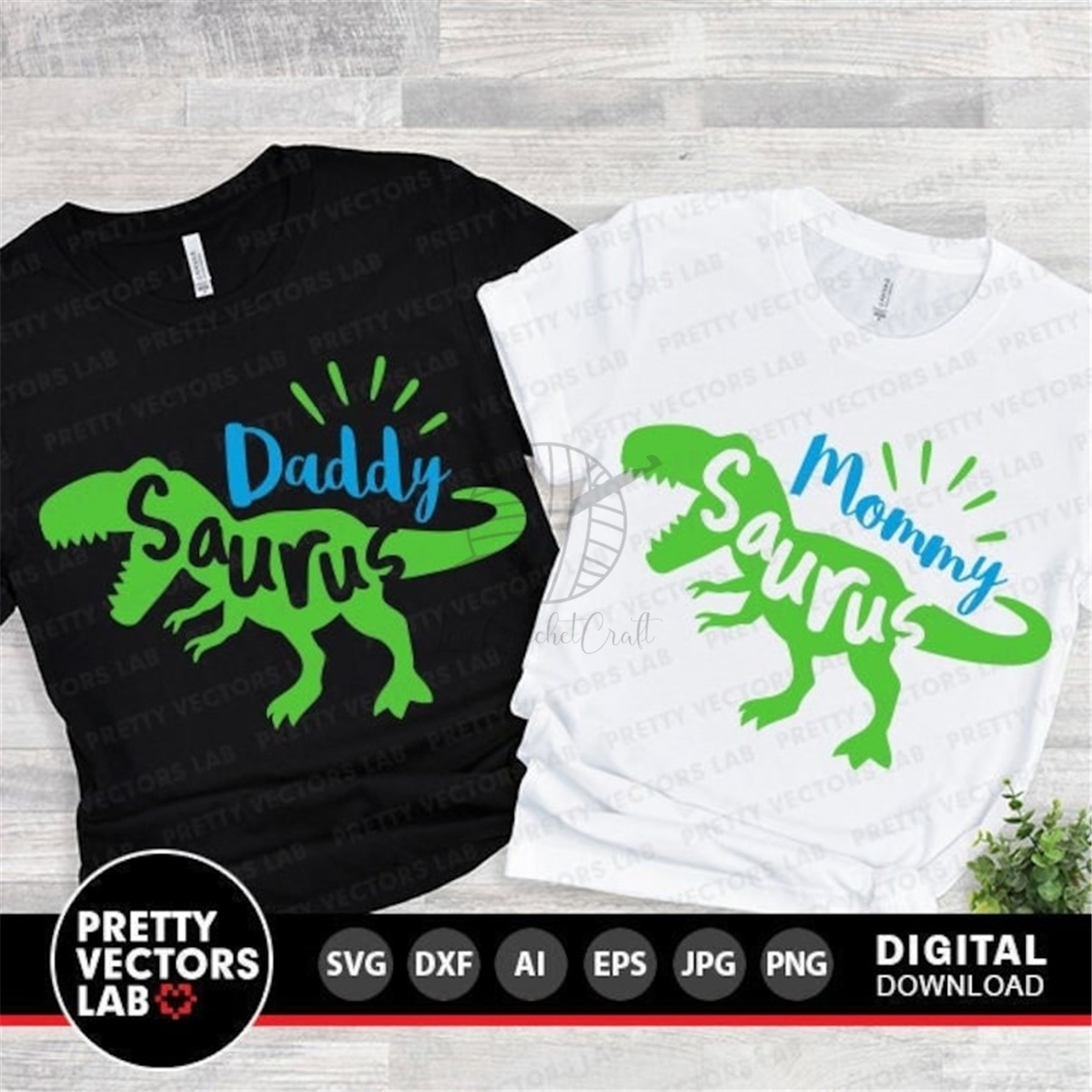 Daddy Saurus Svg, Mommy Saurus Svg, Dinosaurs Cut Files, T-R - Inspire ...