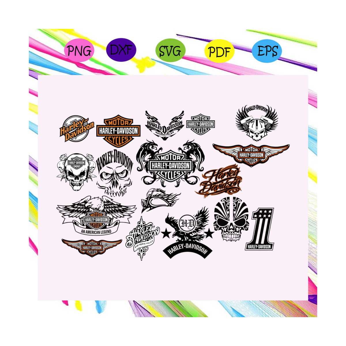Harley Davidson bundle svg, harley davidson logo, motorcycle | Inspire ...