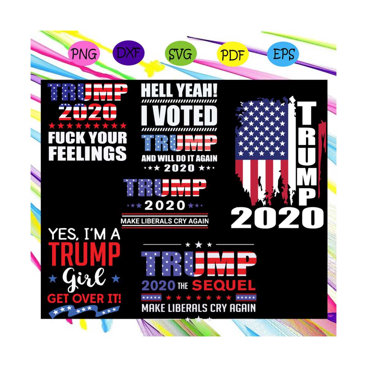 Svg trump bundle set 6 svg designs sale trump 2020 , donald - Inspire ...
