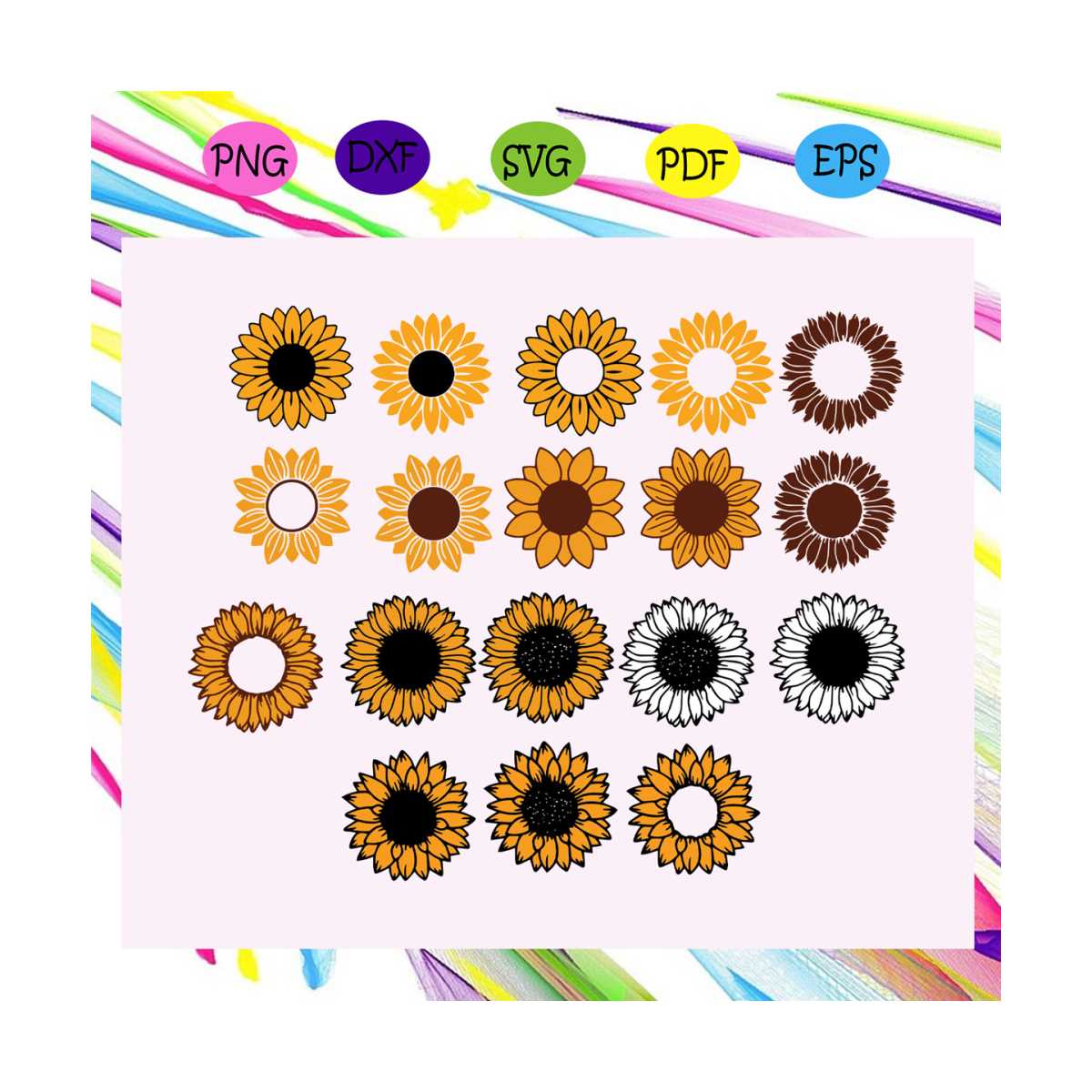 Sunflower bundle svg, sunflower svg, bundle svg, sunflower l | Inspire ...