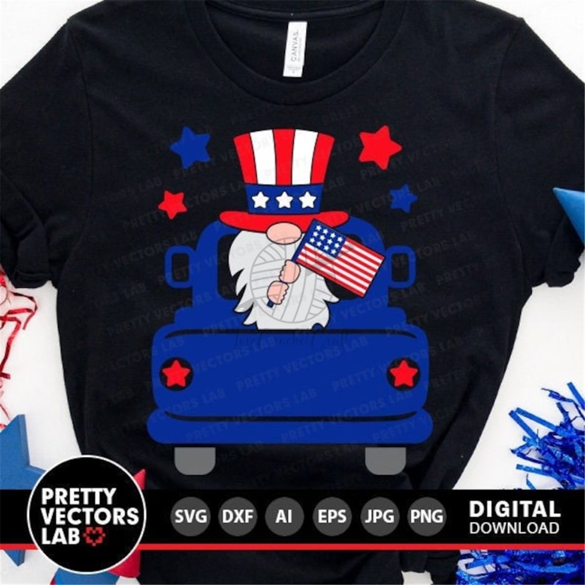 Patriotic Truck Svg, 4th of July Gnome Svg, USA Cut File, Gn | Inspire ...