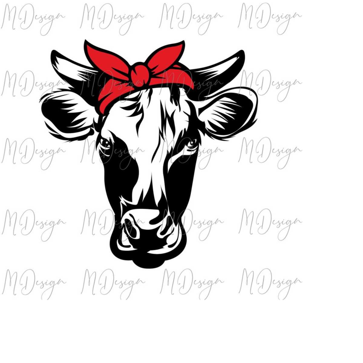 Cow SVG Cut File for Cricut, Silhouette Cameo - Bandana Cow | Inspire ...