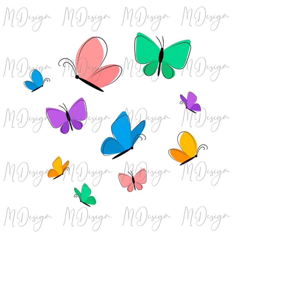 Flying Butterflies SVG Design for Sublimation Printing, Cric | Inspire ...