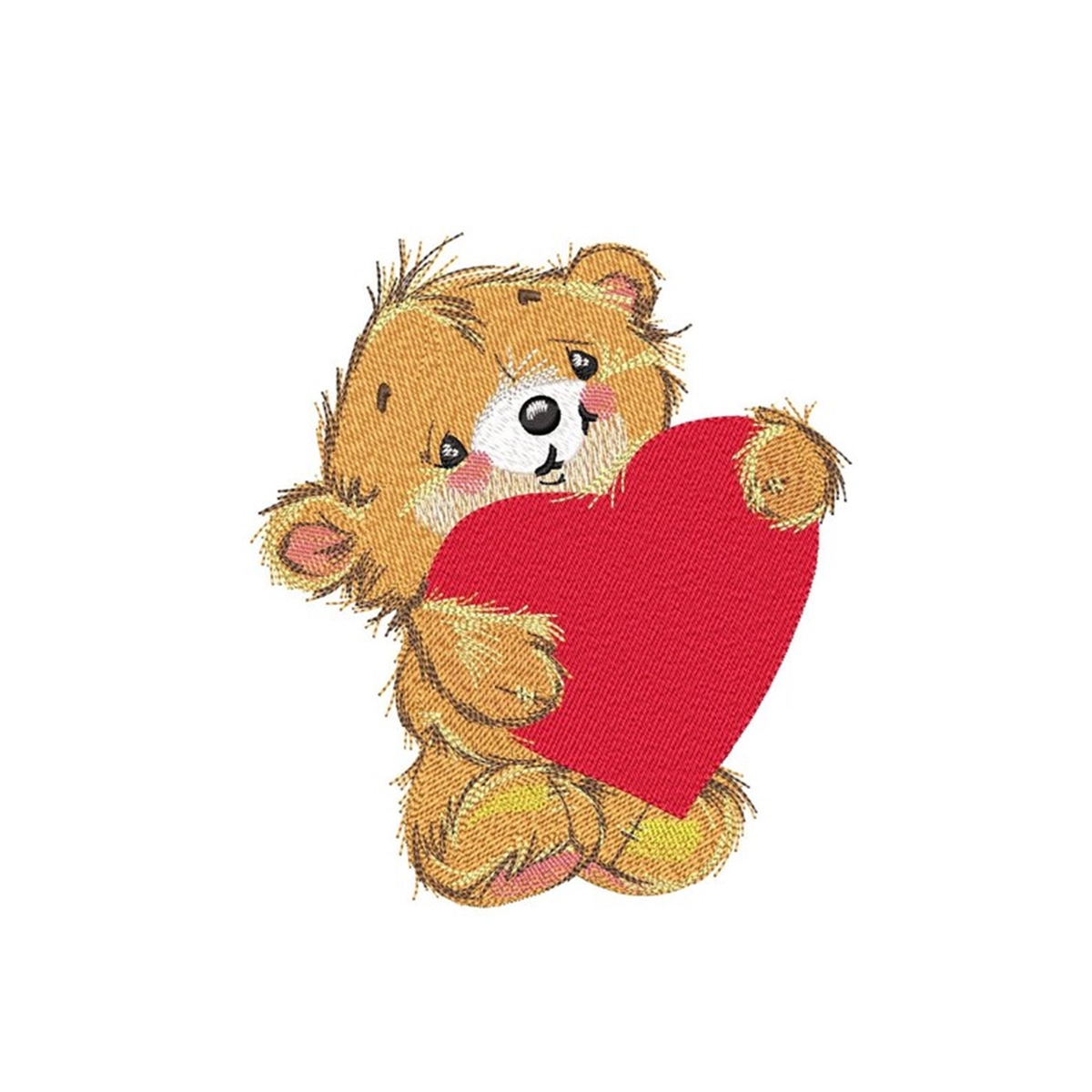 Valentine Bear Embroidery Design, 4 sizes, Instant Download - Inspire ...