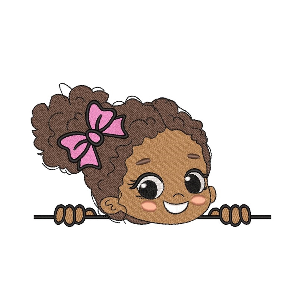 Girl Embroidery Design, 5 sizes, Instant download | Inspire Uplift