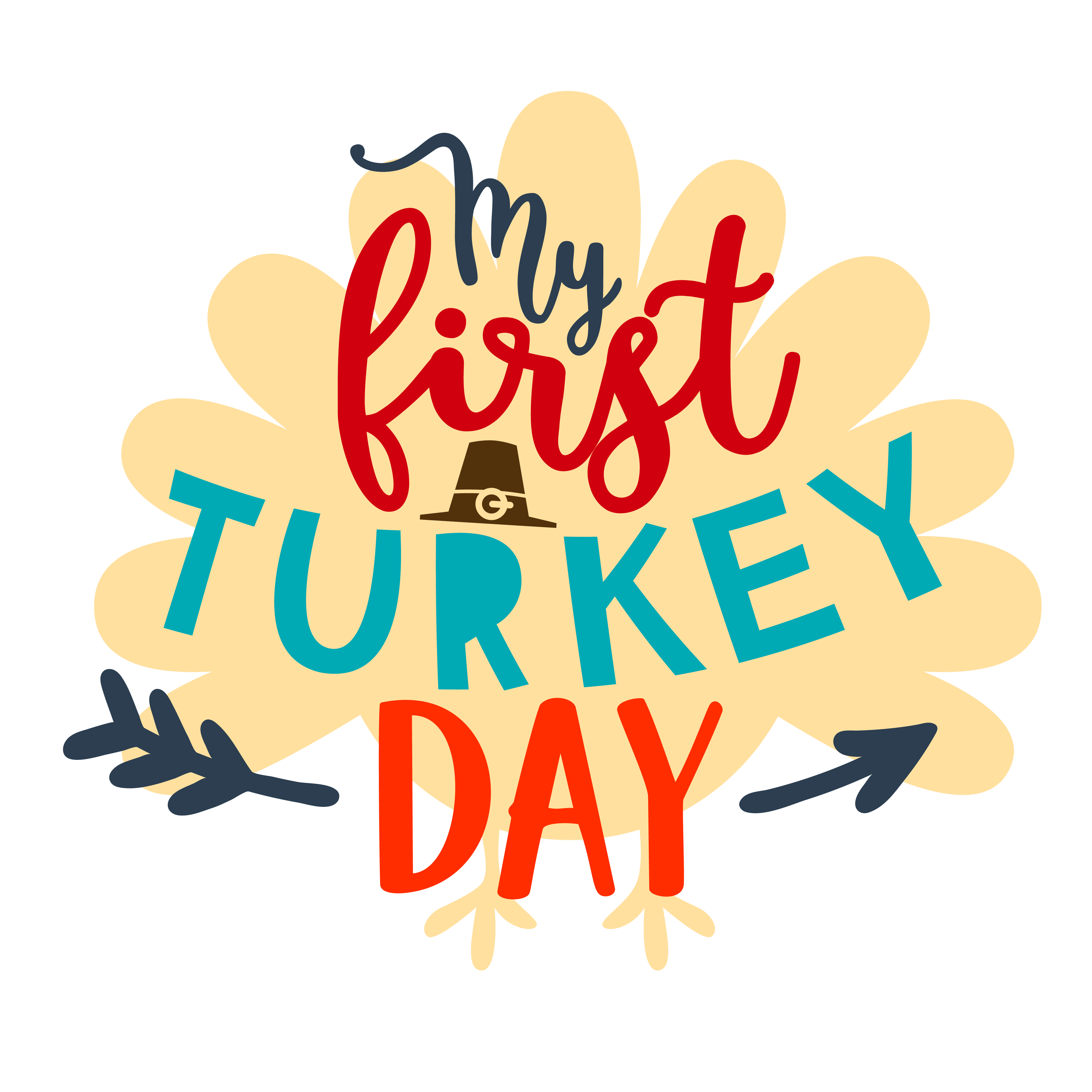 My First Turkey Day Svg, Funny Thanksgiving Svg, Thanksgivin | Inspire ...