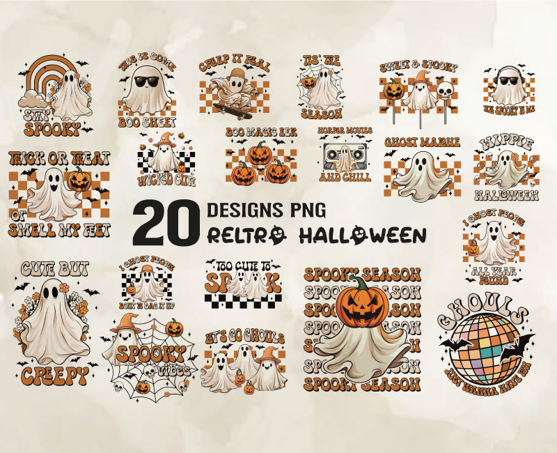 20 Designs Png Retro Halloween, Halloween Svg, Cute Hallowee | Inspire ...