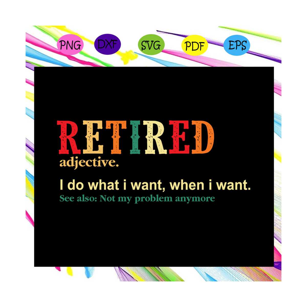Retired definition, funny retirement gift svg, definition sv | Inspire ...