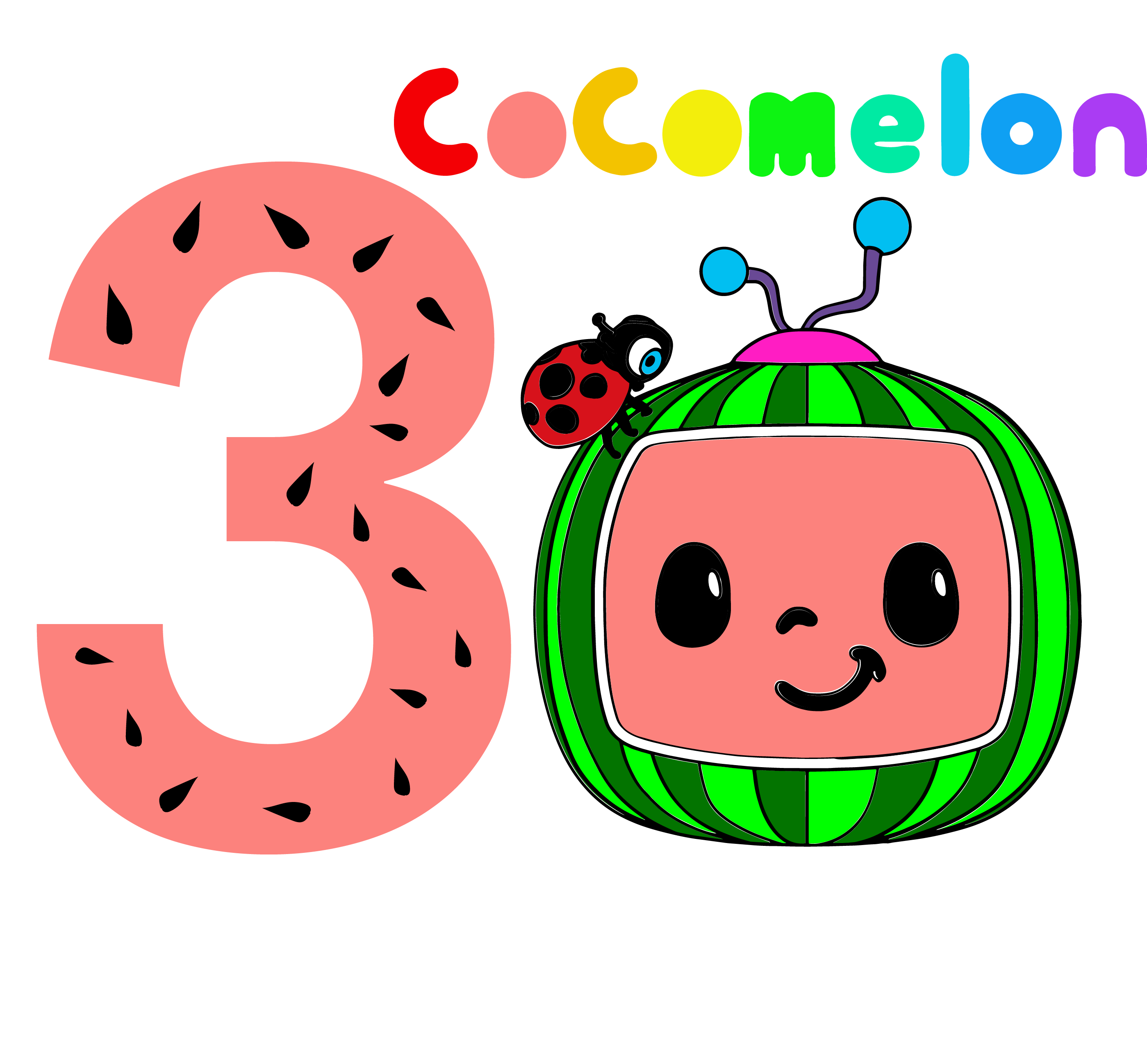 Cocomelon Numbers 3 Svg, Cocomelon Svg, Cocomelon Characters | Inspire ...