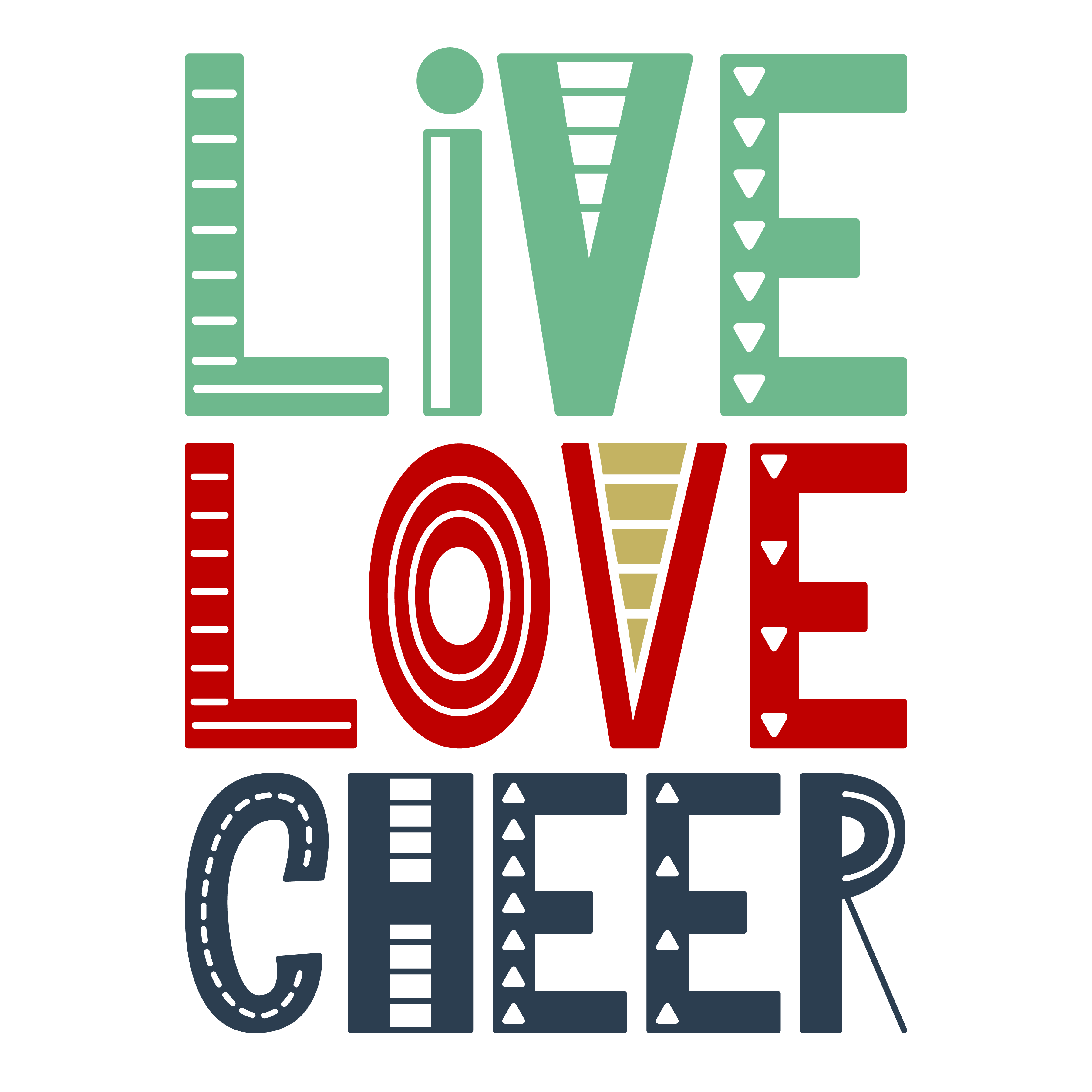 Live Love Cheer Svg, Valentine Svg, Cricut Silhouette Svg Ep | Inspire ...