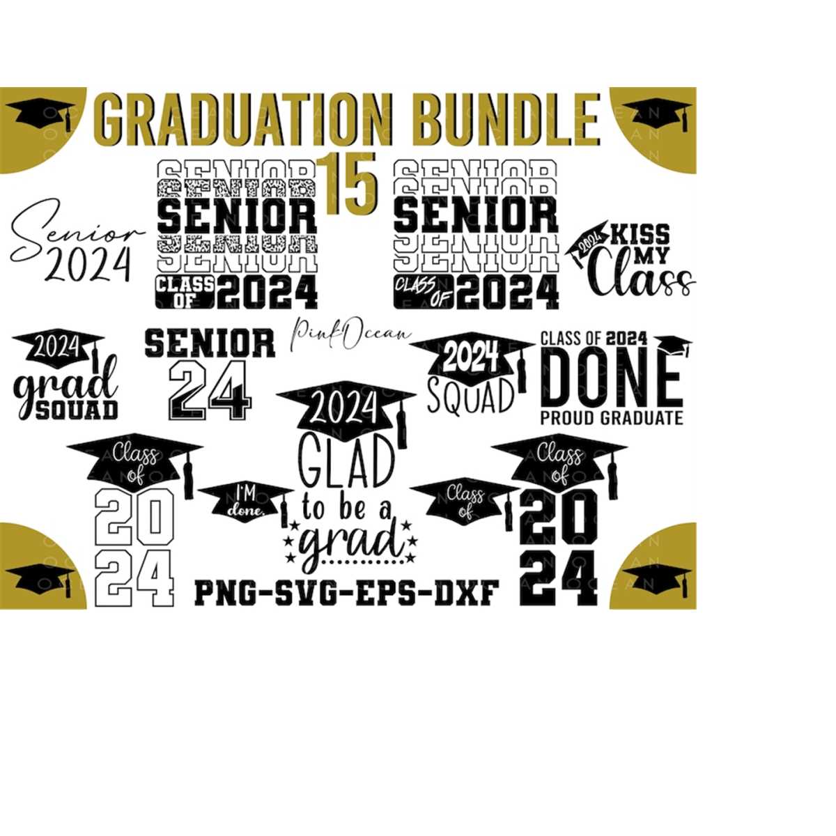 Graduation SVG Bundle, Proud Graduate 2024 SVG, Senior 2024 - Inspire ...
