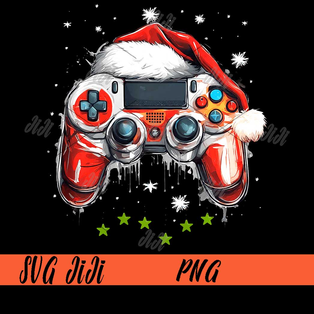 Video Game Controller Santa Hat PNG, Christmas Gaming PNG, X | Inspire ...