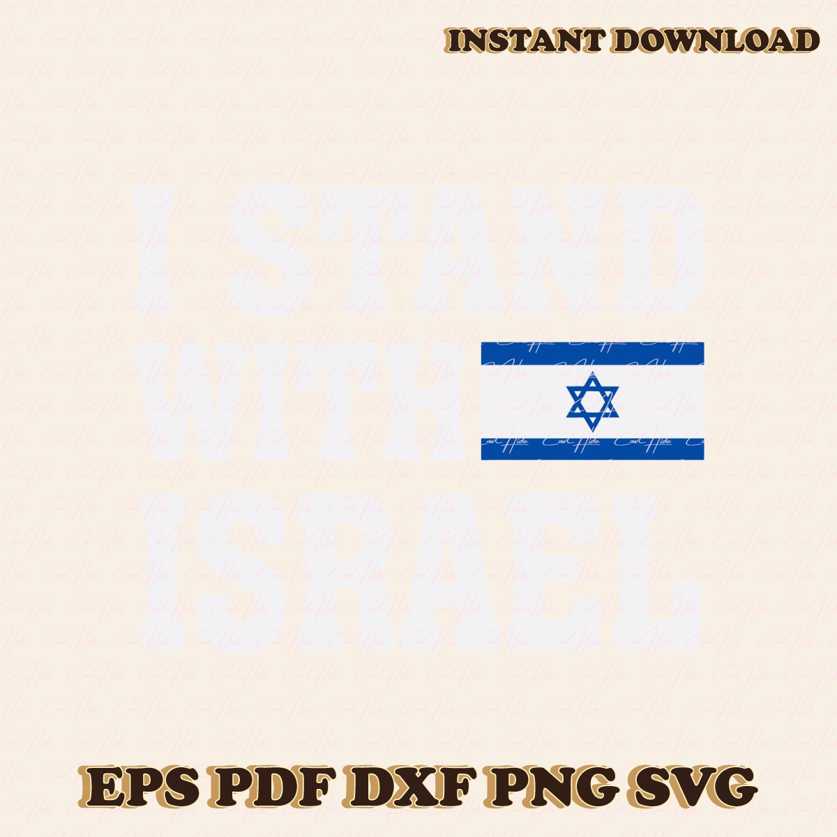 I Stand With Israel Support Israel Flag SVG Cutting Digital | Inspire ...