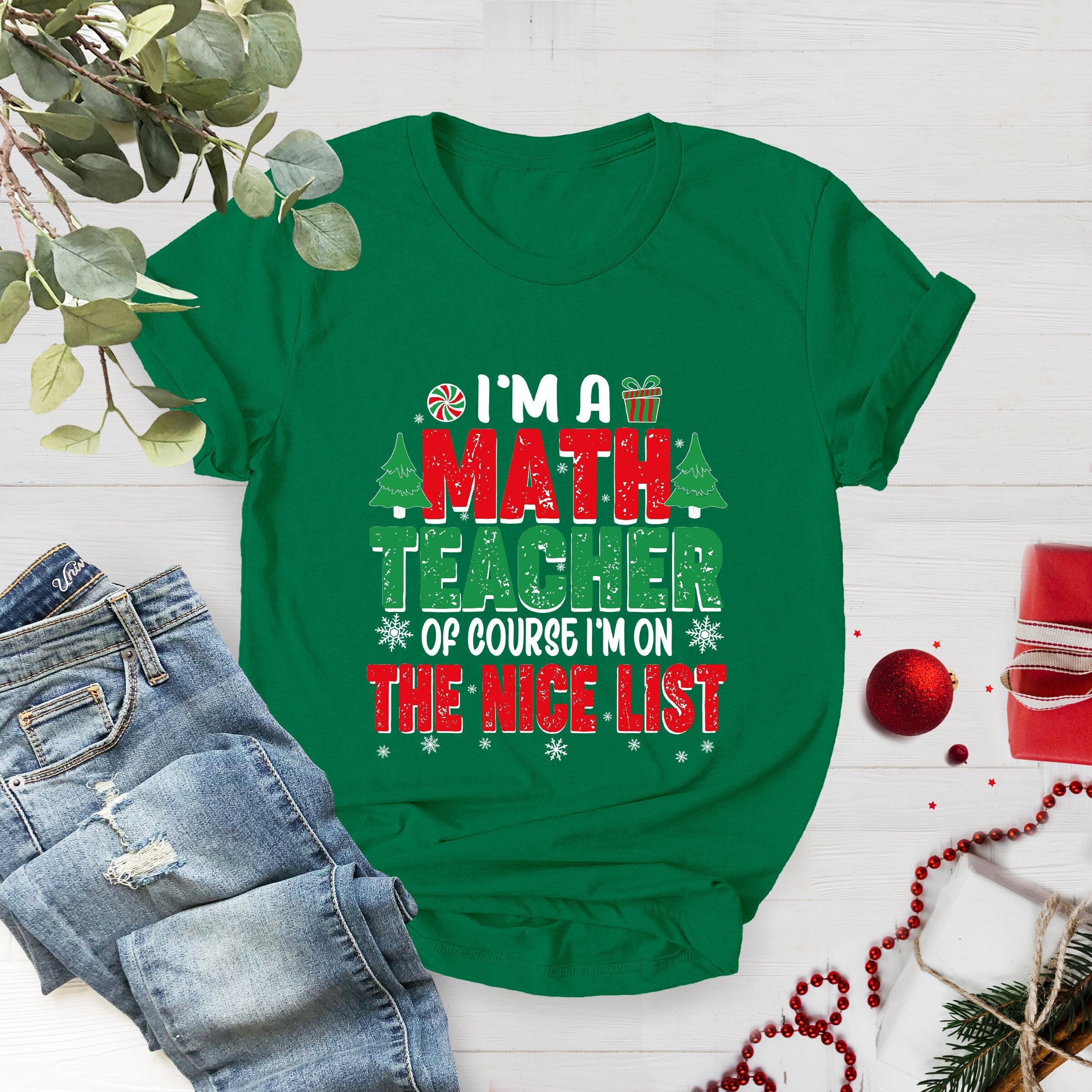 Math Teacher Shirt PNG, Math Christmas Tree Shirt PNG, Math - Inspire ...