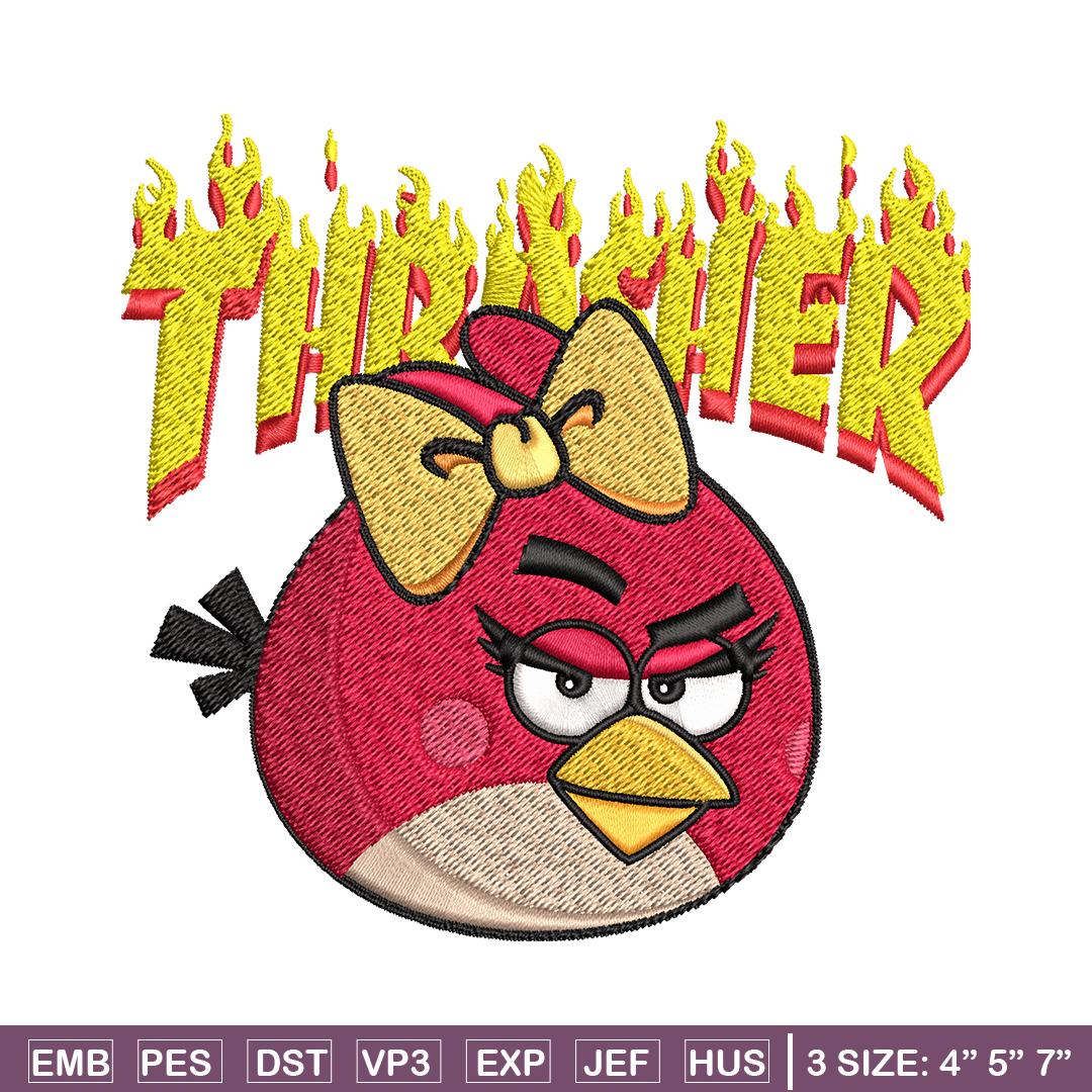 Angry Birds Thrasher Embroidery design, Angry Birds Embroide | Inspire ...