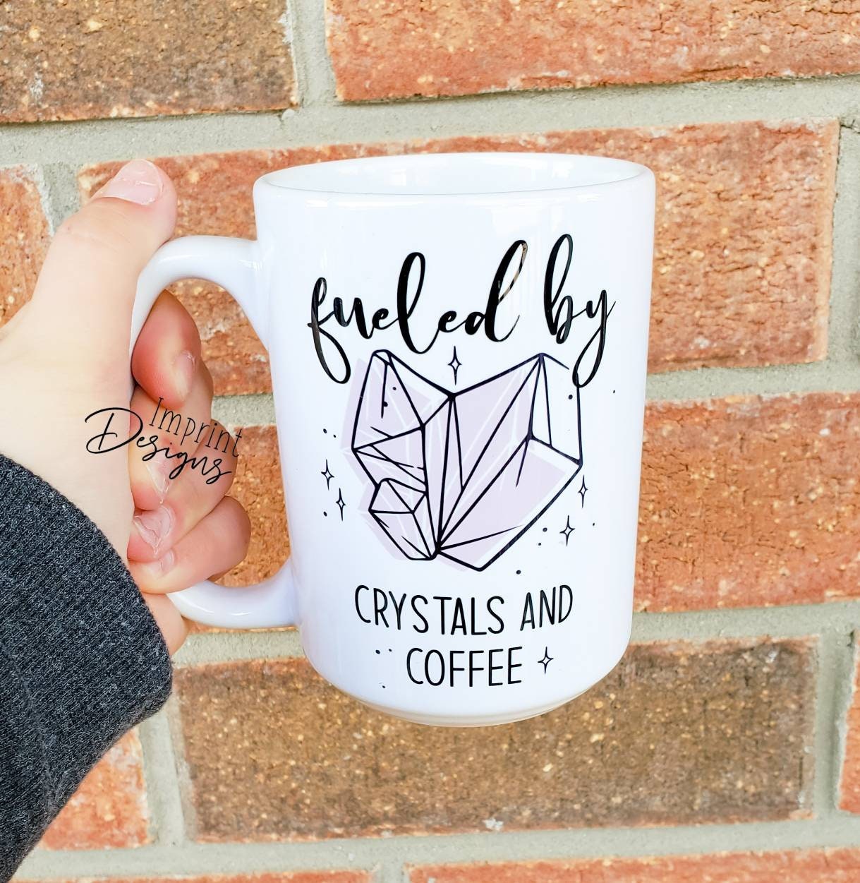 Fueled by crystals and coffee, jewels, naturopath, Tea mug, | Inspire ...